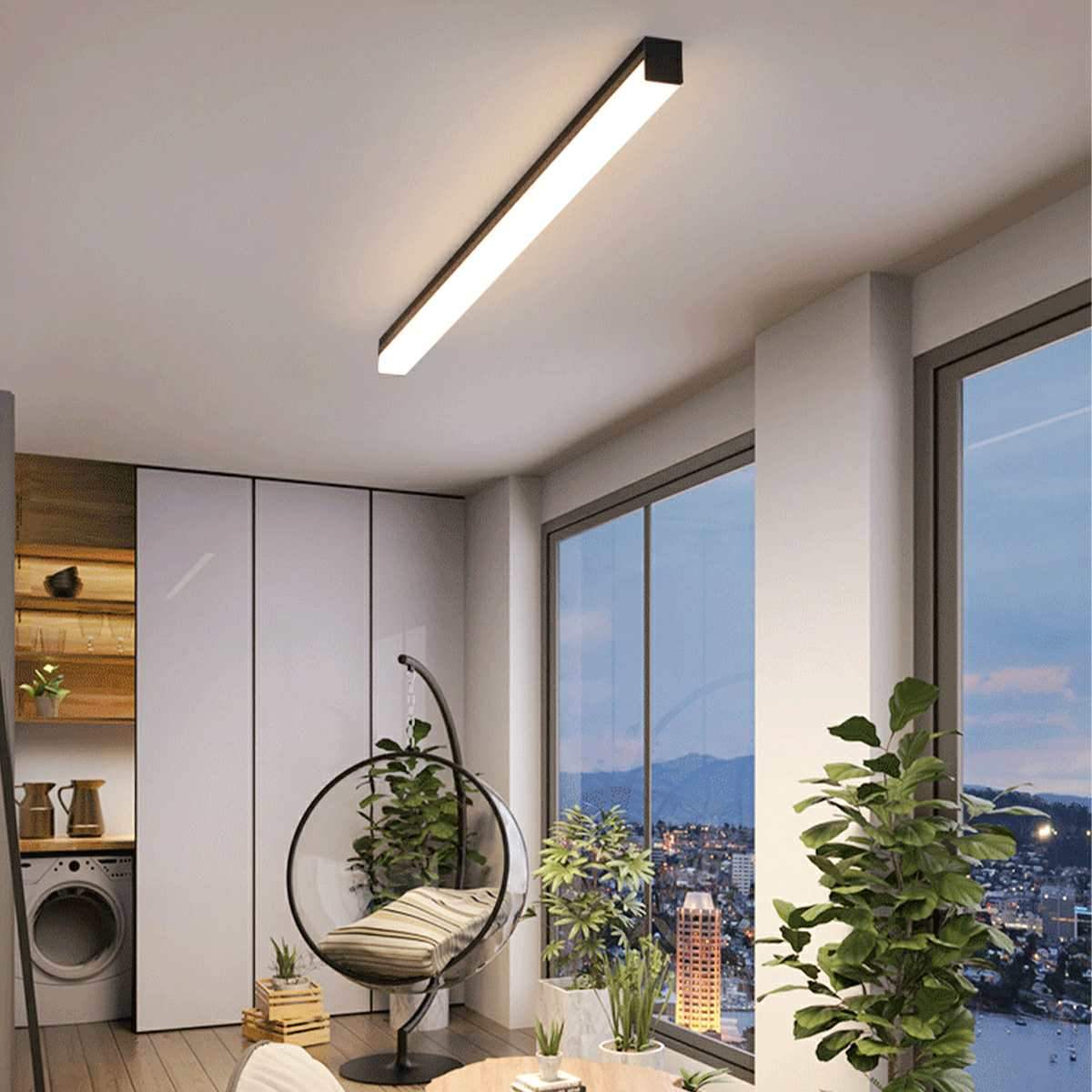 Modern Minimalist Dimmable Long LED Ceiling Light – Flyachilles