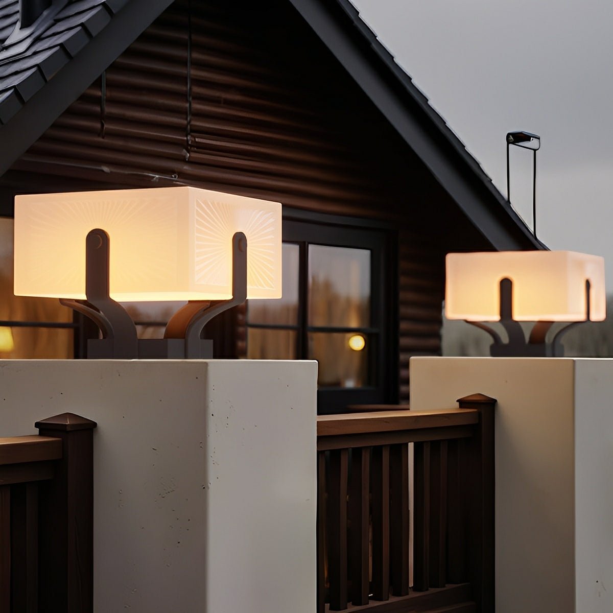 Solar Outdoor Post Lights - Square Design, Waterproof IP65 – Flyachilles