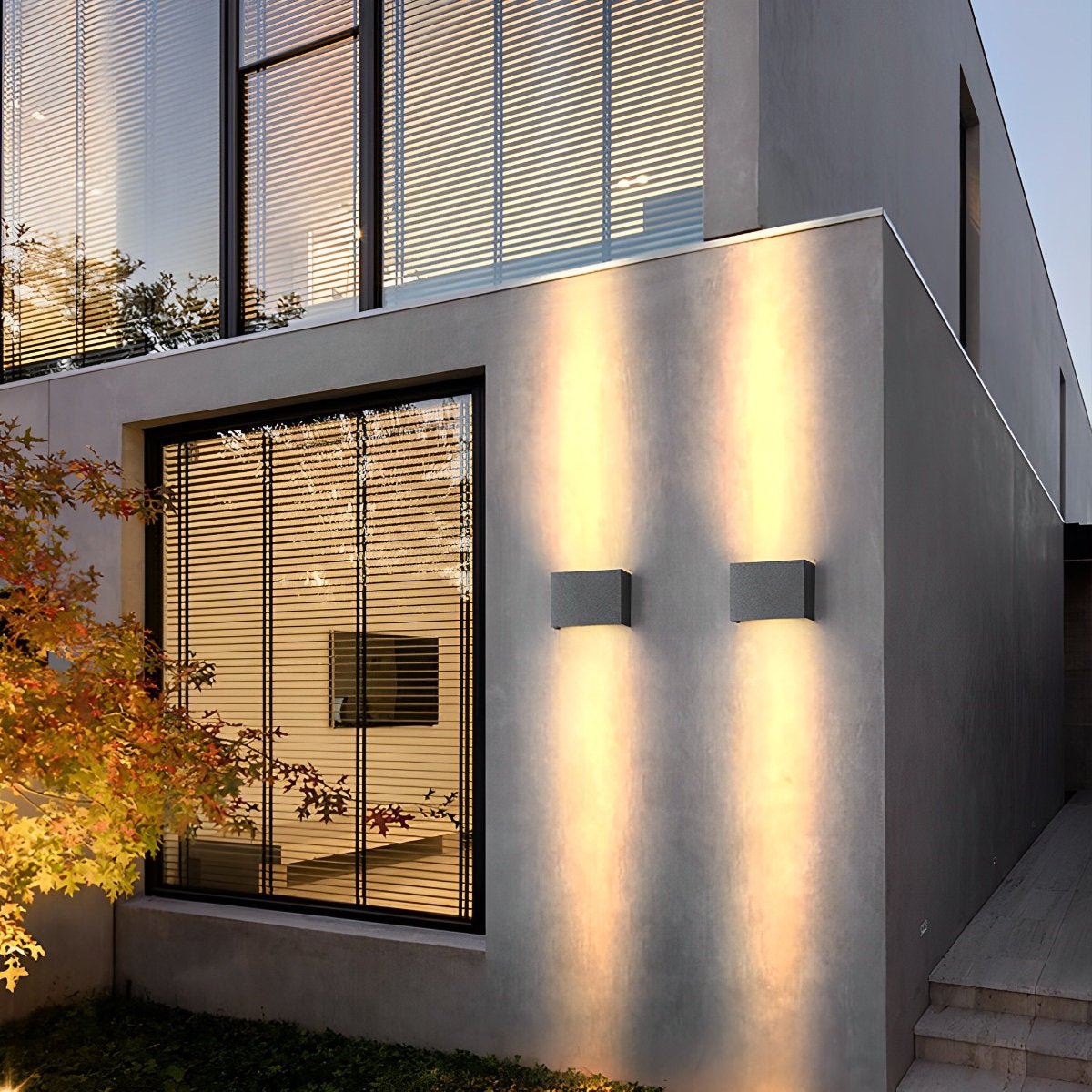 Rectangular Waterproof Up Down Led Beam Black Wall Light Wall Washer ...