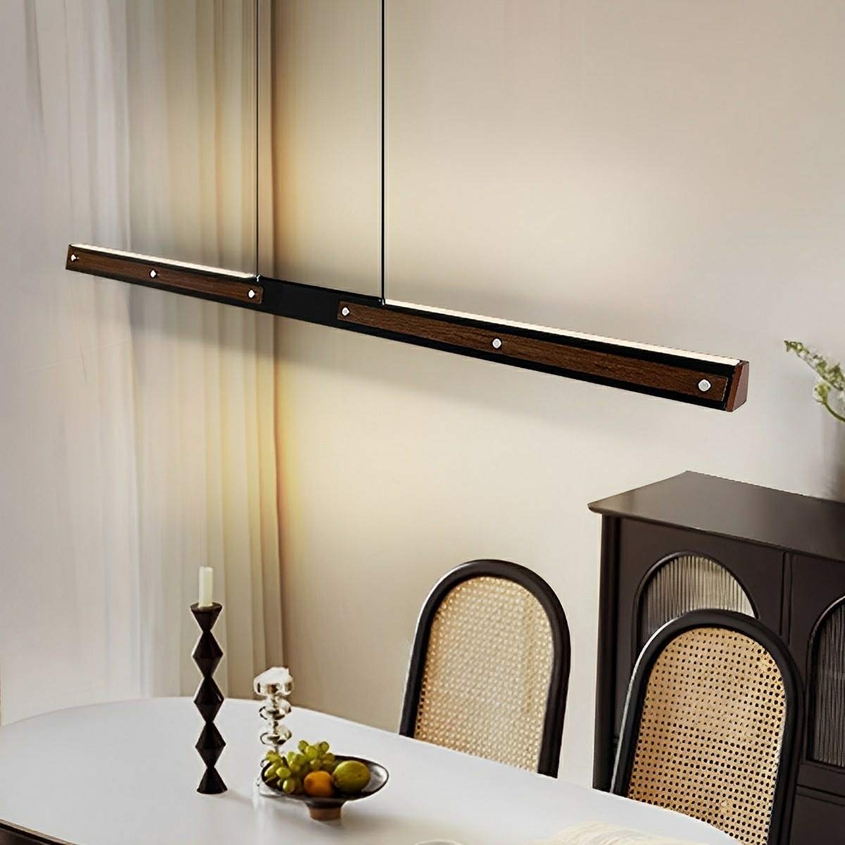 Vintage Minimalist Up and Down Dimmable LED Long Strip Light Hanging ...