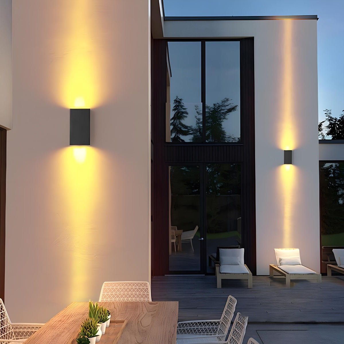 Waterproof Modern Rectangular Up&Down LED Outdoor Wall Washer Lights ...