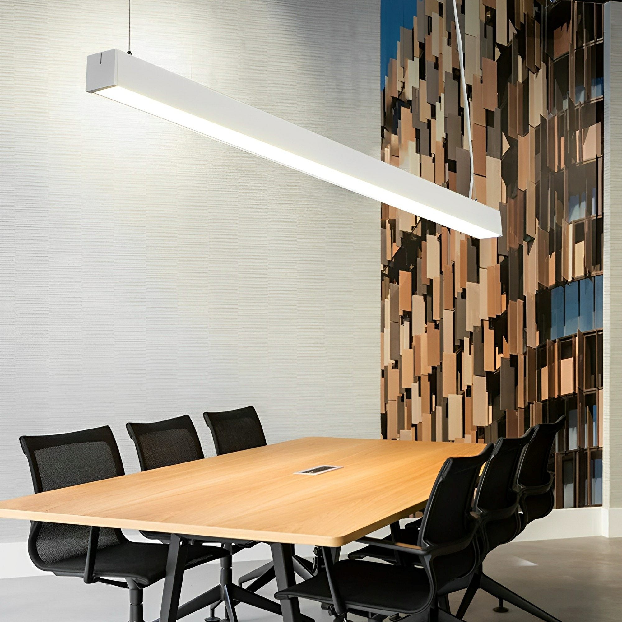 Hanging Strip Lights | Modern White LED Linear Light | FlyAchilles ...